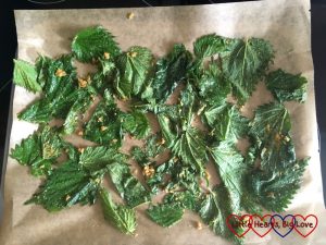 #30DaysWild - Making nettle crisps - Little Hearts, Big Love
