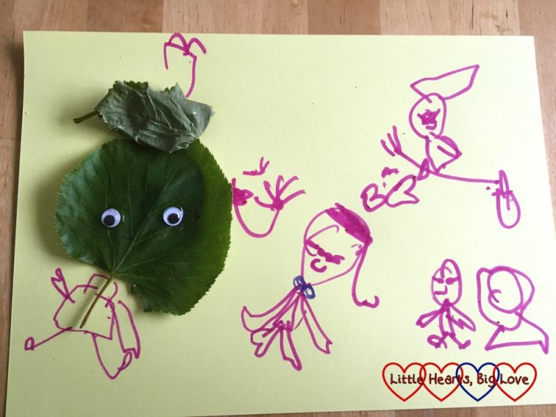 #30DaysWild - Making leaf monsters - Little Hearts, Big Love