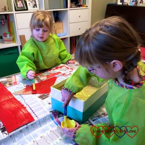 Crafting with kids: creating a shoebox house - Little Hearts, Big Love
