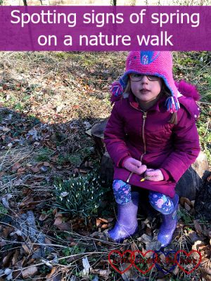 Spotting signs of spring on a nature walk - Little Hearts, Big Love