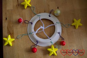 Crafting with kids: a simple space-themed mobile - Little Hearts, Big Love