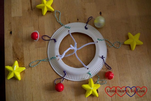 Crafting with kids: a simple space-themed mobile - Little Hearts, Big Love