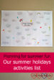 Planning for summer fun: our summer holidays activities list - Little ...