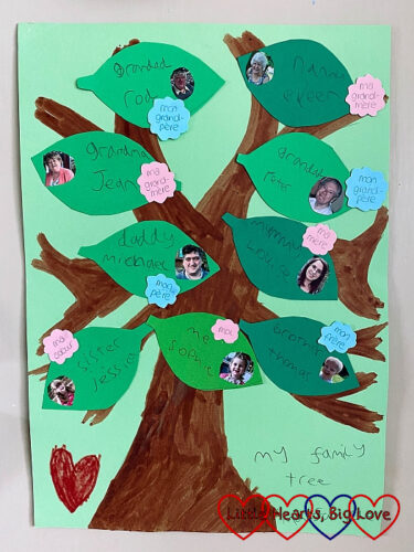 Home learning: creating a family tree - Little Hearts, Big Love
