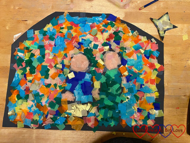 Crafting with kids: Tissue paper ‘stained-glass’ Nativity scene ...