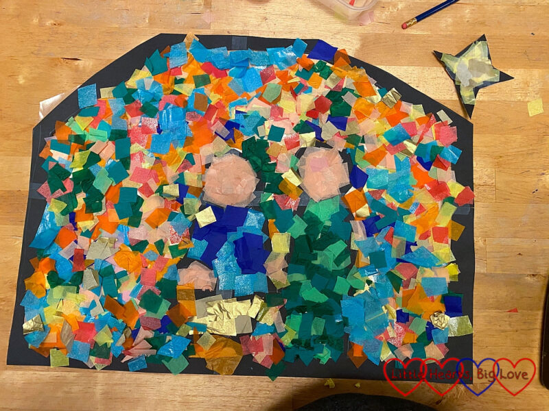 Crafting with kids: Tissue paper ‘stained-glass’ Nativity scene ...
