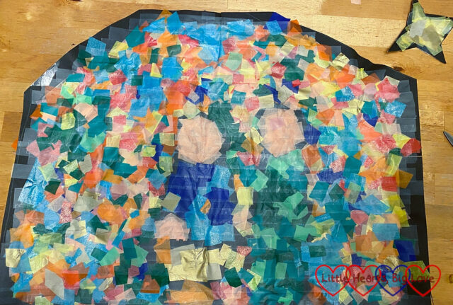 Crafting with kids: Tissue paper ‘stained-glass’ Nativity scene ...