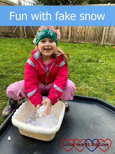 Fun with fake snow - Little Hearts, Big Love