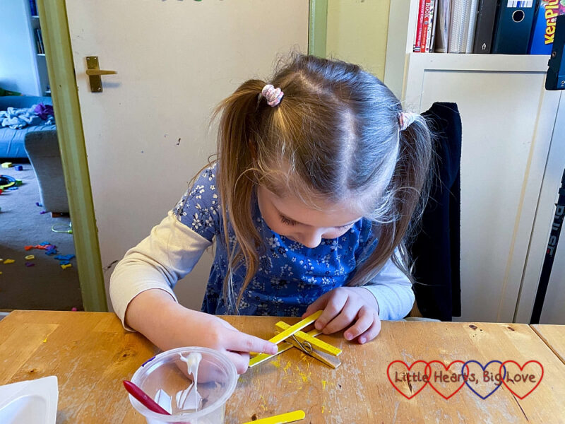 Crafting with kids - clothes-peg planes - Little Hearts, Big Love