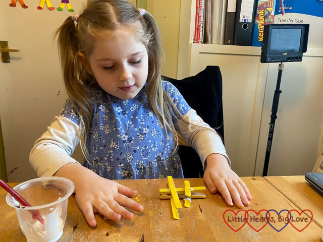 Crafting with kids - clothes-peg planes - Little Hearts, Big Love